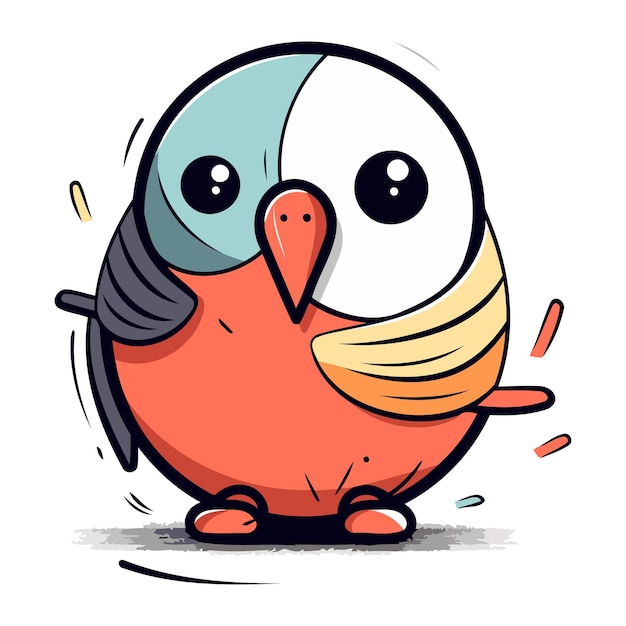 Cute Cartoon Bird Vector Illustration Isolated On A White Background Premium Ai Generated Vector