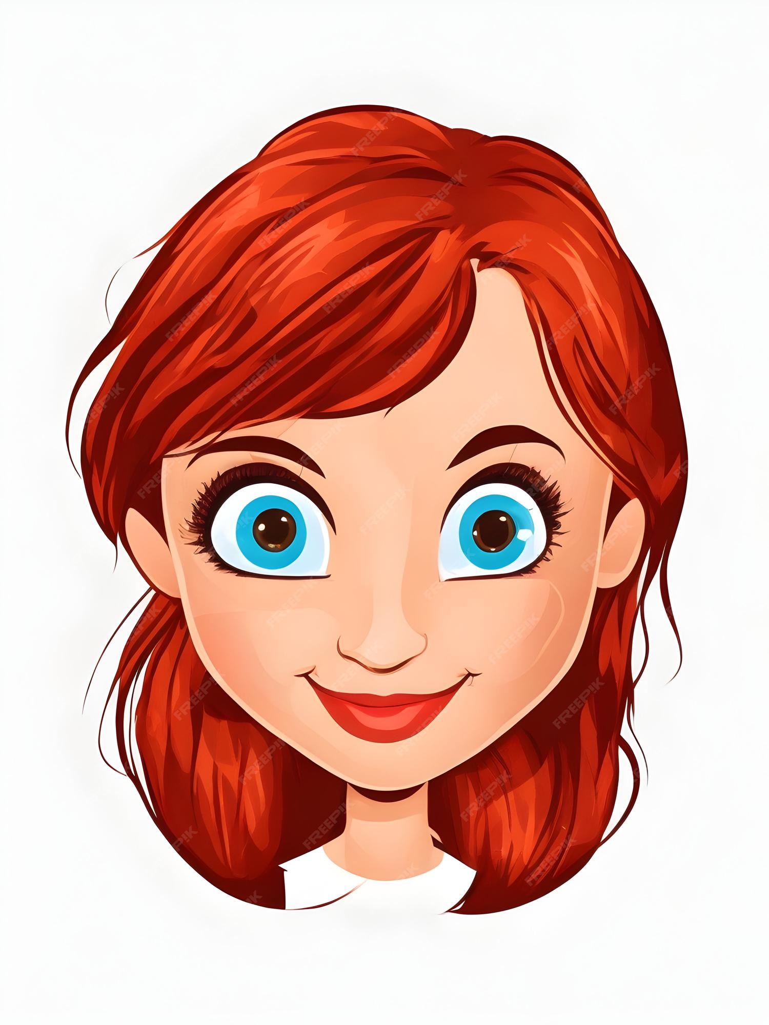 Premium Vector Cute Cartoon Girl Face Vector Design With White Background