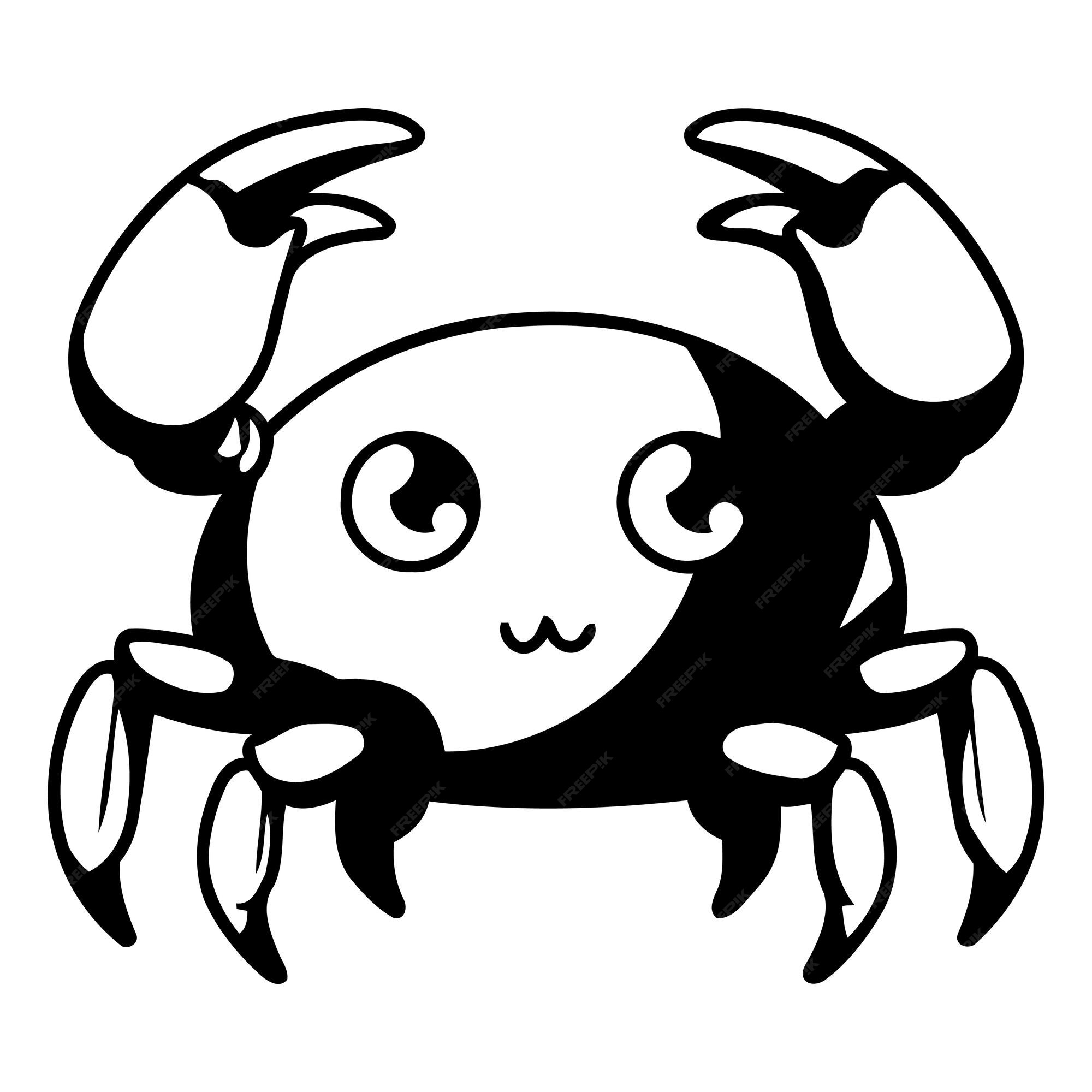 Premium Vector Cute Cartoon Red Crab Isolated On White Background Vector Illustration
