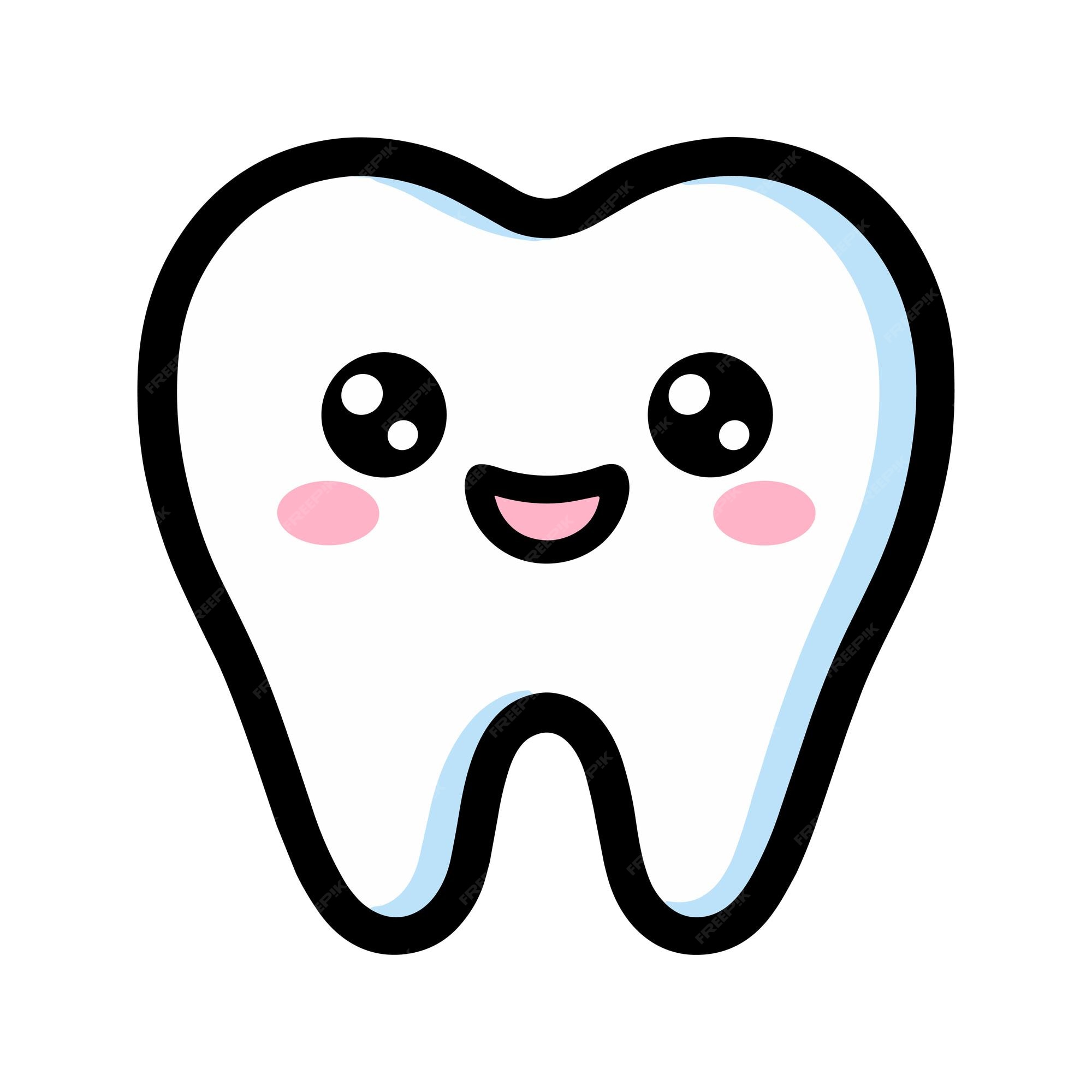 Premium Vector Cute Cartoon Tooth Character
