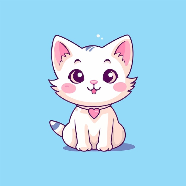 Premium Vector Cute Cat Cartoon Vector Illustration