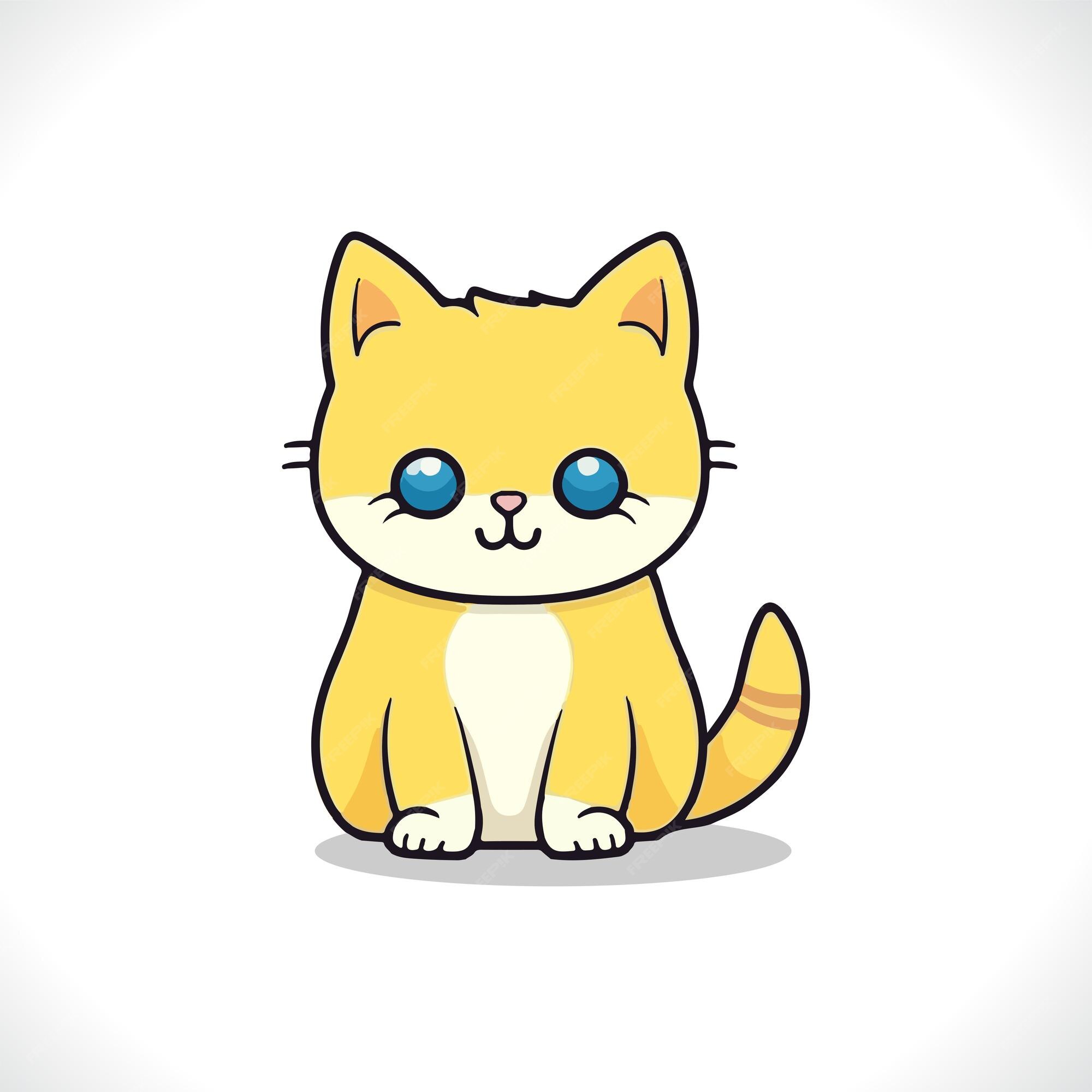 Premium Vector Cute Cat Cartoon Vector Illustration