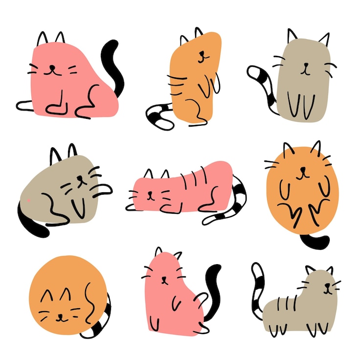 Premium Vector Cute Cat Illustration