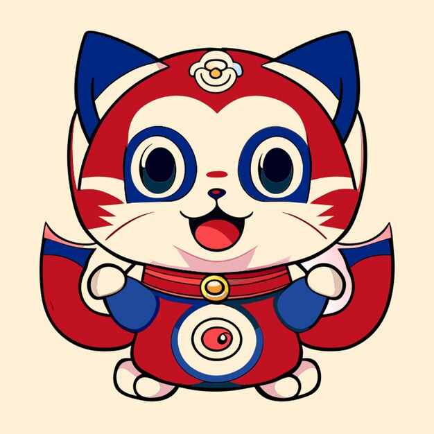 Premium Vector Cute Cat Vector Illustration Cartoon