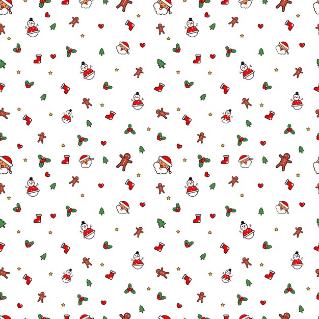 Premium Vector | Cute Christmas seamless pattern vector. Premium Vector | Cute Christmas seamless pattern vector.