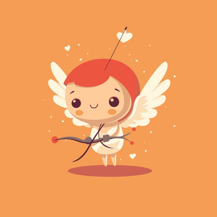 Premium Vector Cute Cupid Vector Art Simple Minimal Cartoon