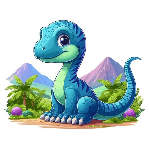 Premium Vector Cute Dinosaur Vector Cartoon Illustration