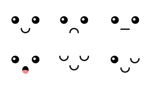 Premium Vector Cute Emotion Templates Vector