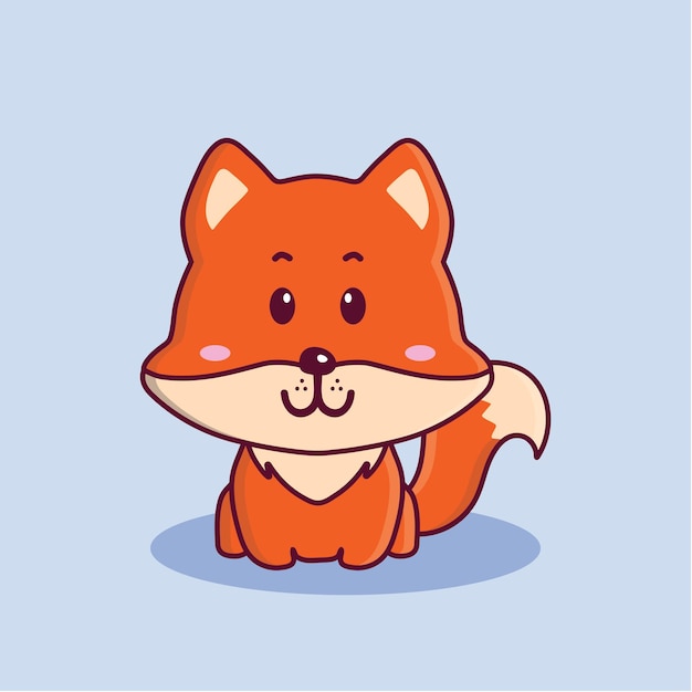 Premium Vector | Cute fox sitting Premium Vector | Cute fox sitting