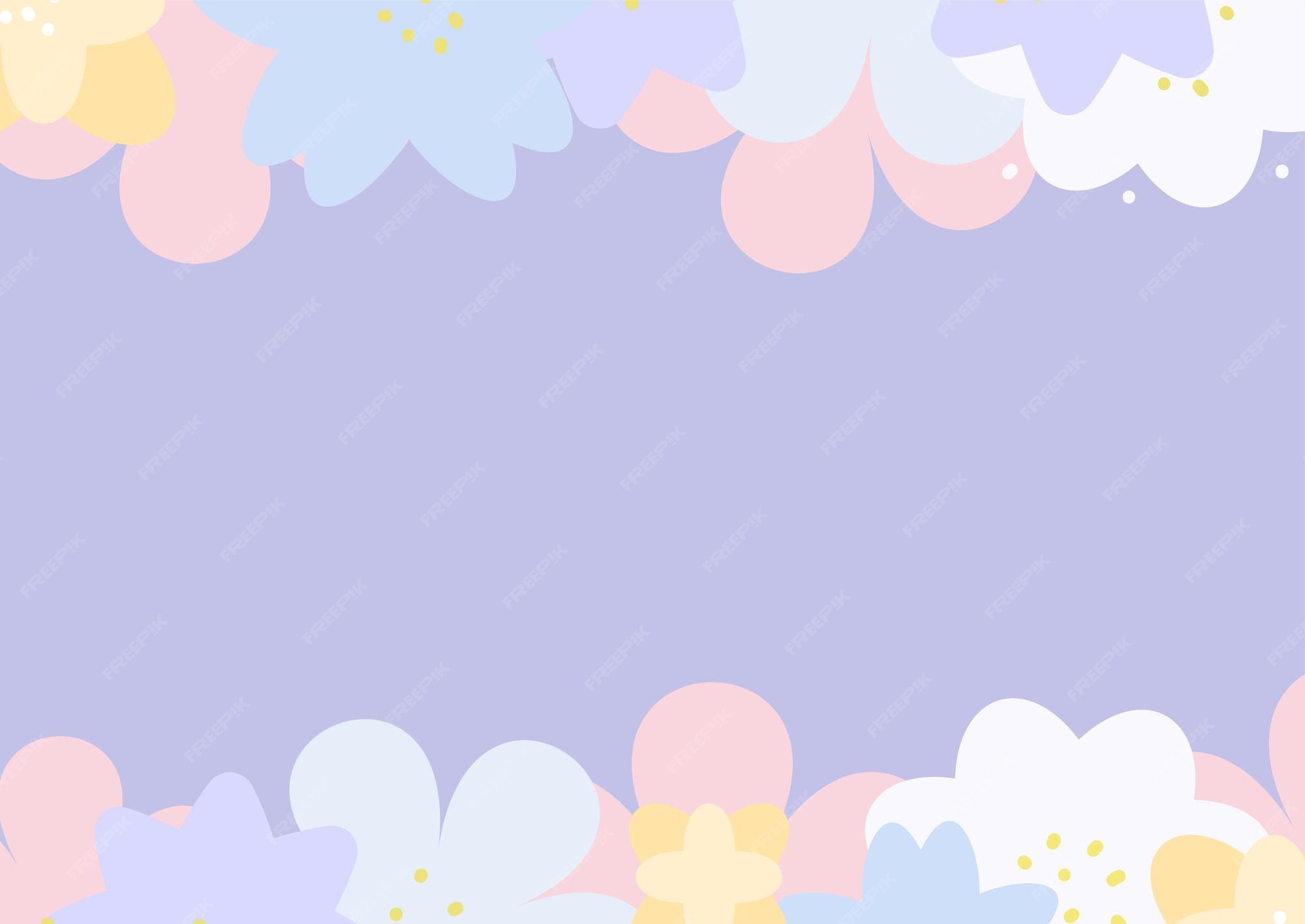 Premium Vector Cute Frame With Pastel Colors And Abstract Shapes