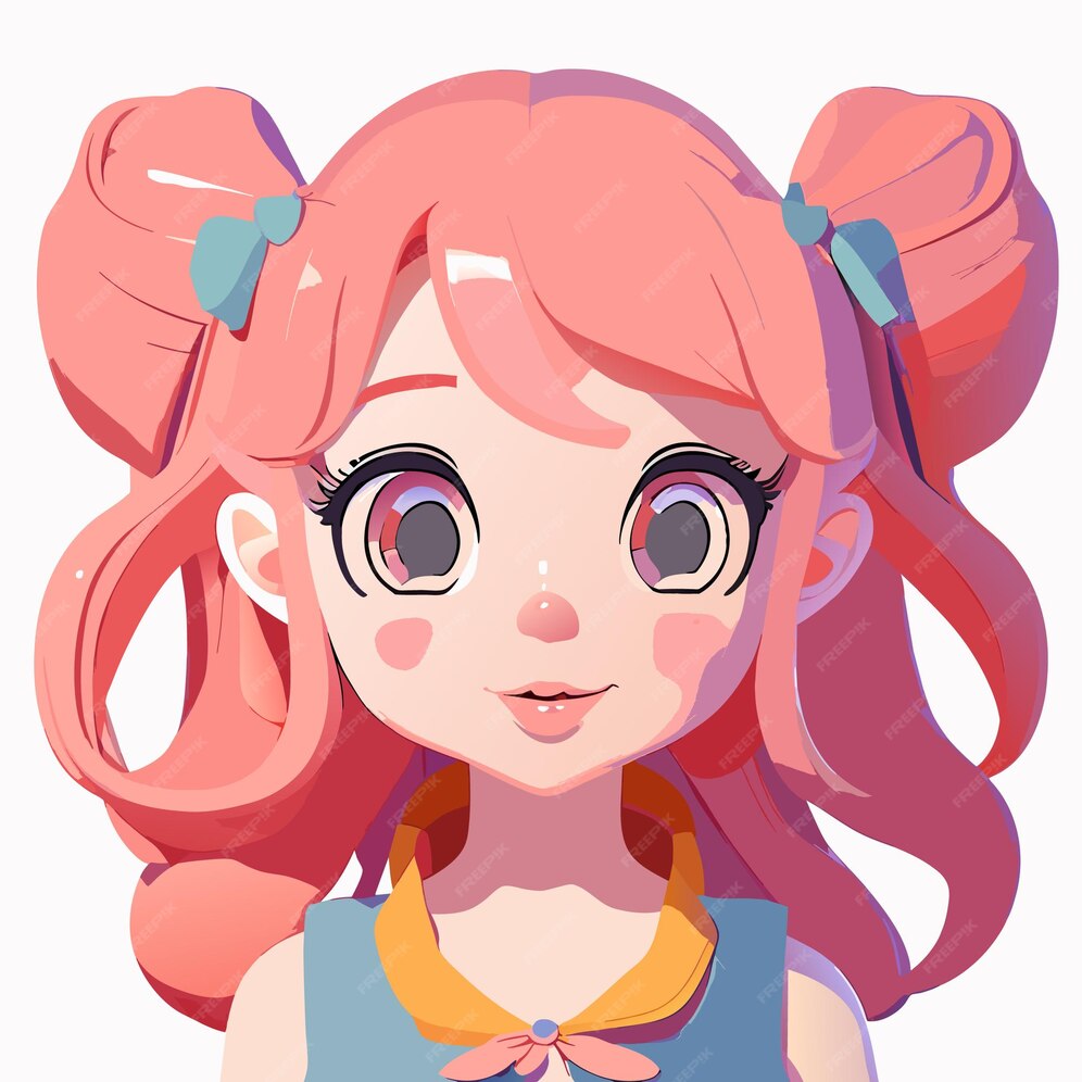 Premium Vector Cute Girl Cartoon Character Vector Design