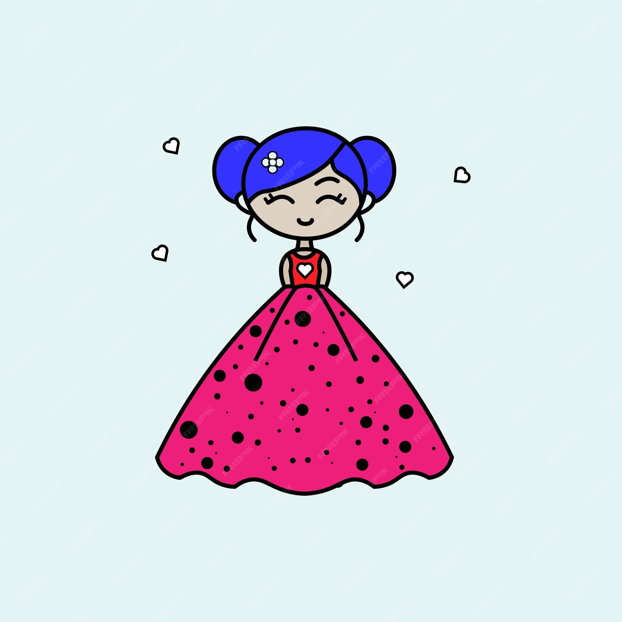 Premium Vector Cute Girl Cartoon Vector Illustration