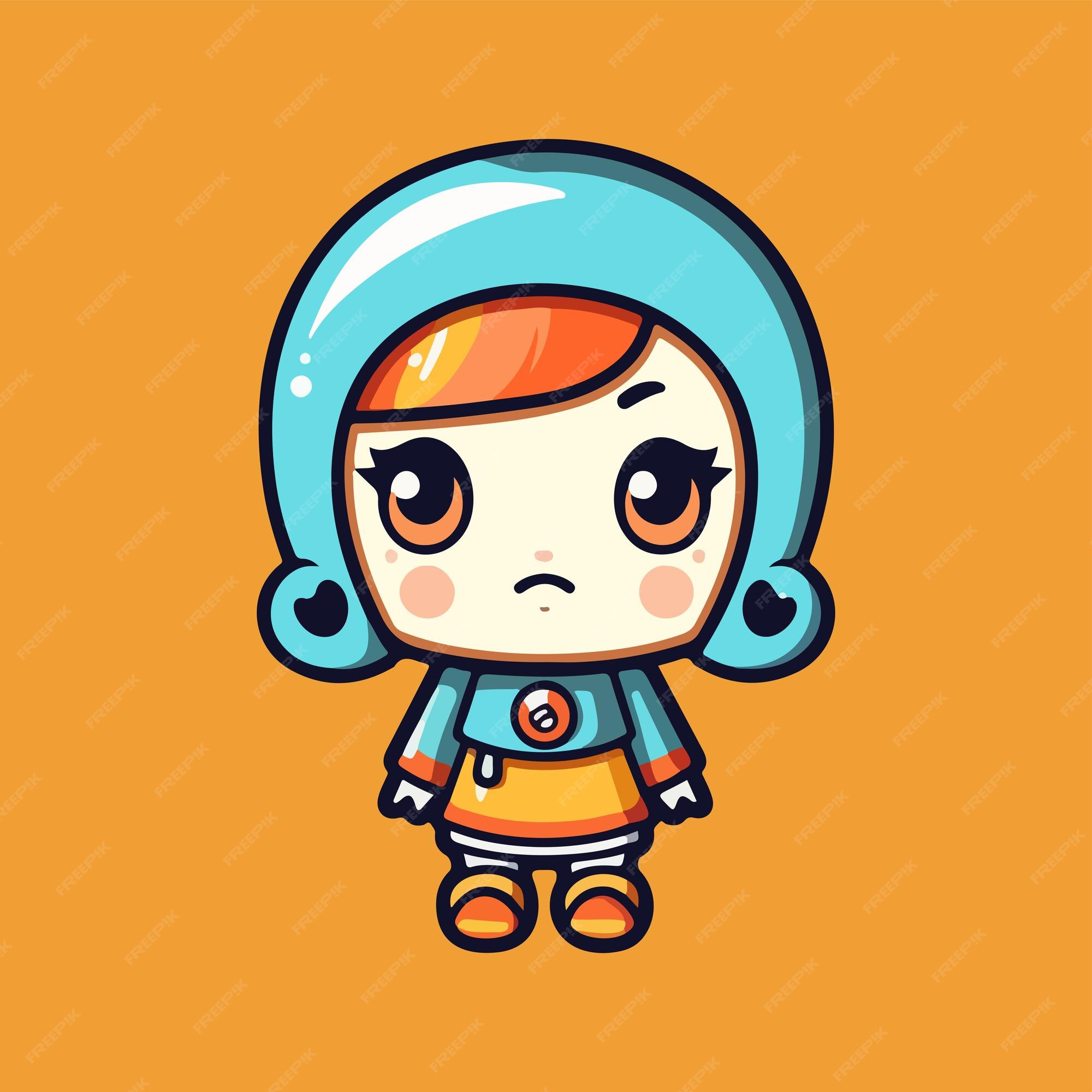 Premium Vector Cute Girl Cartoon Vector Illustration