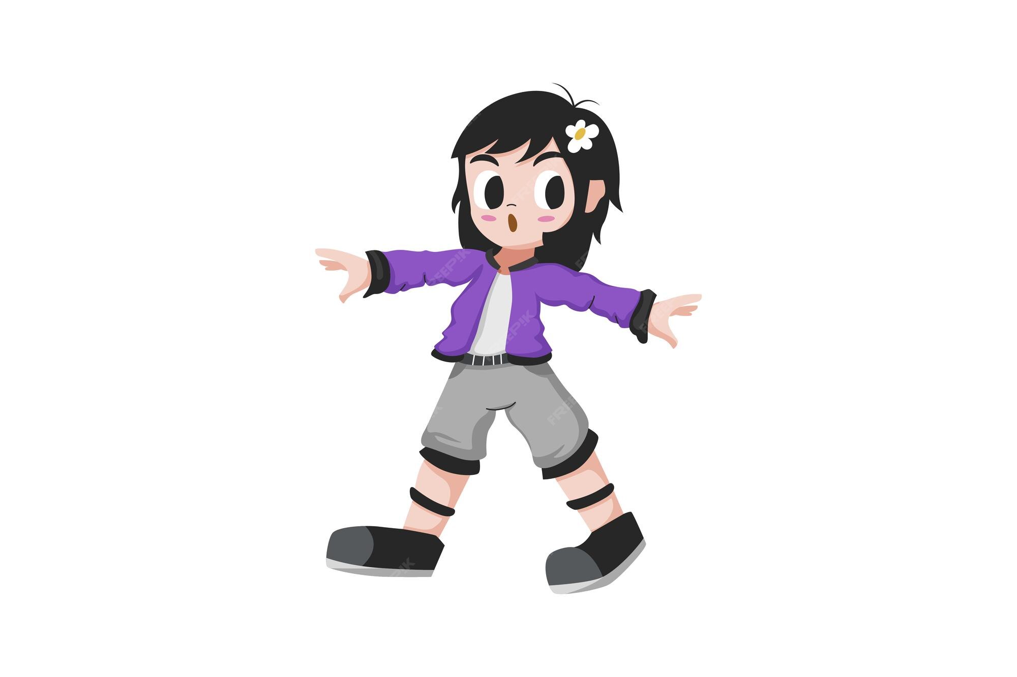Premium Vector Cute Girl Character Design Illustration