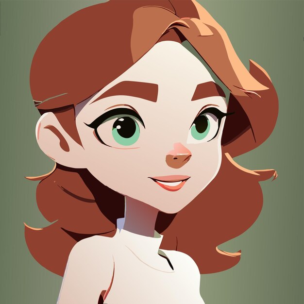 Premium Vector Cute Girl Hand Drawn Flat Stylish Mascot Cartoon