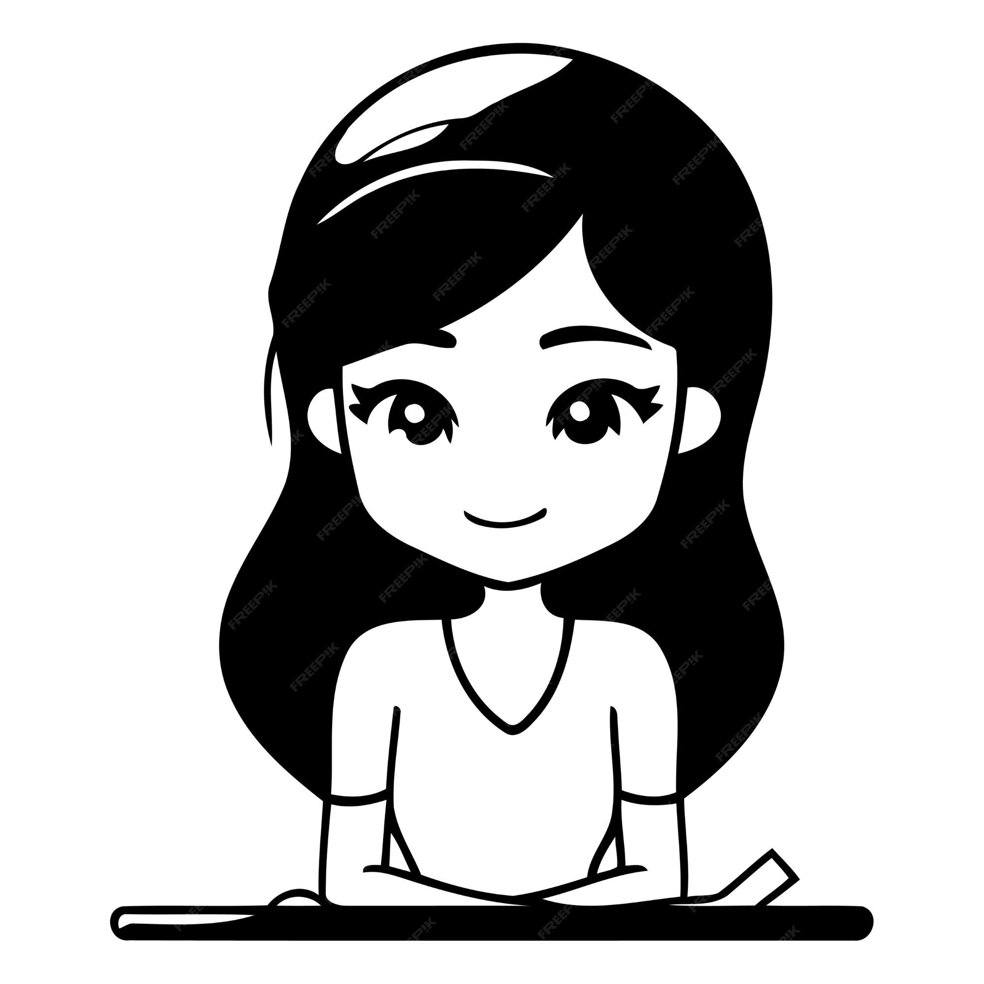 Premium Vector Cute Girl In Love Vector Illustration In Flat Cartoon