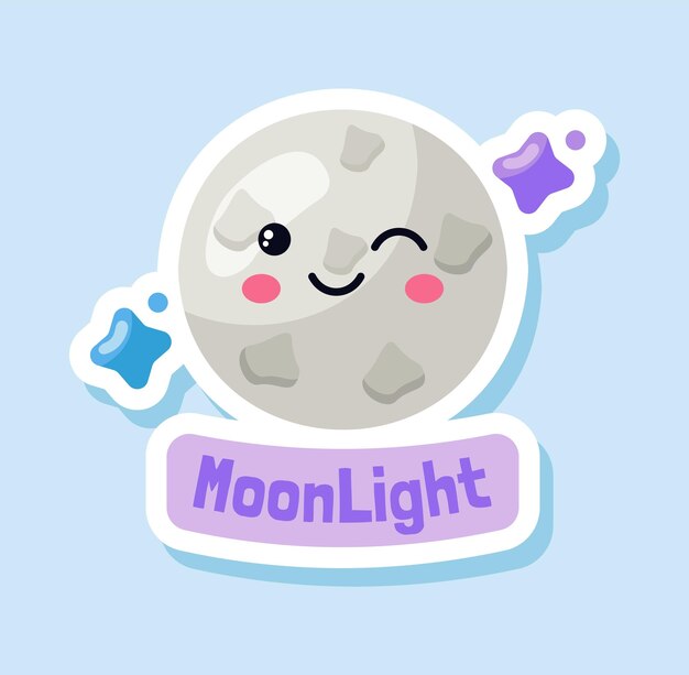 Premium Vector | Cute happy celestial bodies vector sticker Premium Vector | Cute happy celestial bodies vector sticker