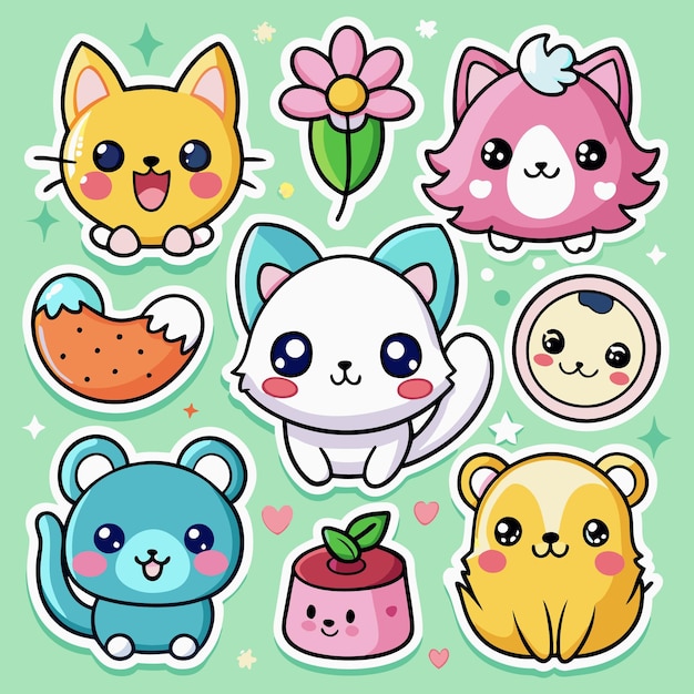 Cute Kawaii Animal Stickers with Adorable Designs | Premium AI ... Cute Kawaii Animal Stickers with Adorable Designs | Premium AI ...