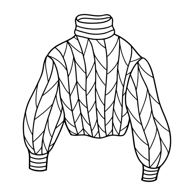 Premium Vector Cute Knitted Sweater With Christmas Patterns Warm And