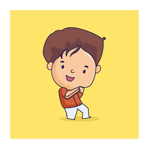 Premium Vector | A cute little boy vector illustration Premium Vector | A cute little boy vector illustration