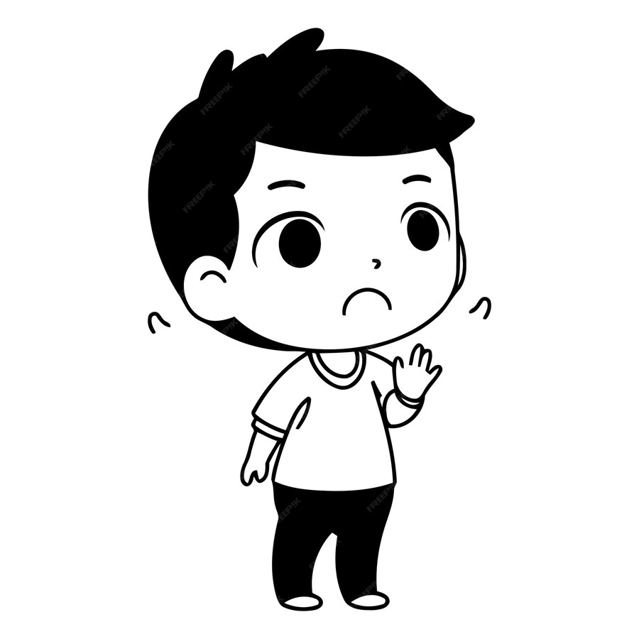 Premium Vector | Cute little boy wearing blue tshirt Premium Vector | Cute little boy wearing blue tshirt
