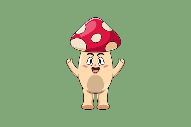 Premium Vector | Cute mushroom character design illustration Premium Vector | Cute mushroom character design illustration