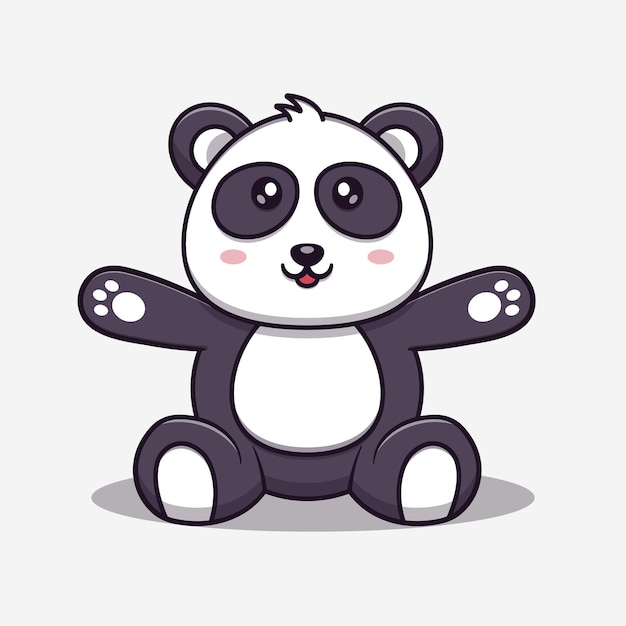 Premium Vector Cute Panda Hug Cartoon Vector Icon Illustration