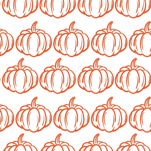 Premium Vector | Cute pumpkin doddle seamless pattern Premium Vector | Cute pumpkin doddle seamless pattern
