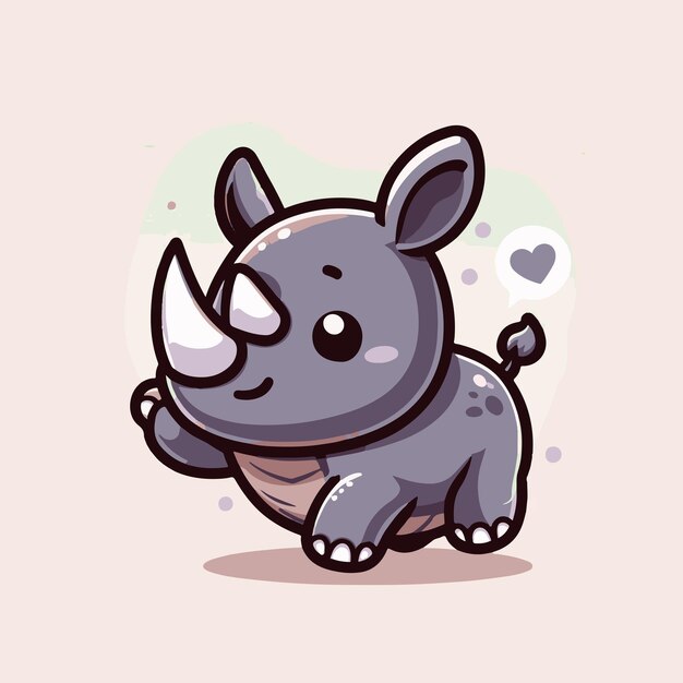 Premium Vector | A Cute Rhinoceros Mascots Cartoon Vector Illustration ... Premium Vector | A Cute Rhinoceros Mascots Cartoon Vector Illustration ...