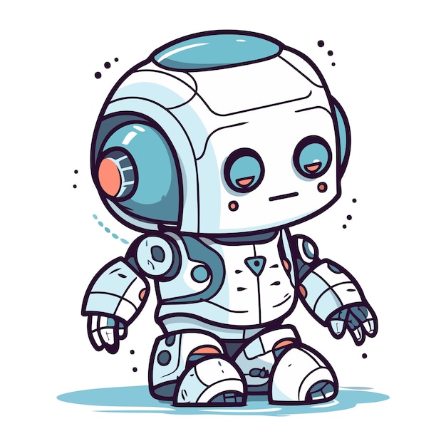 Premium Vector | Cute robot cartoon vector illustration of a cute ... Premium Vector | Cute robot cartoon vector illustration of a cute ...