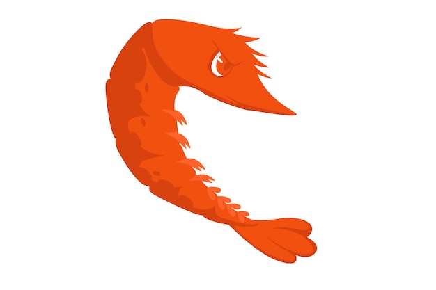 Premium Vector Cute Shrimp Character Design Illustration