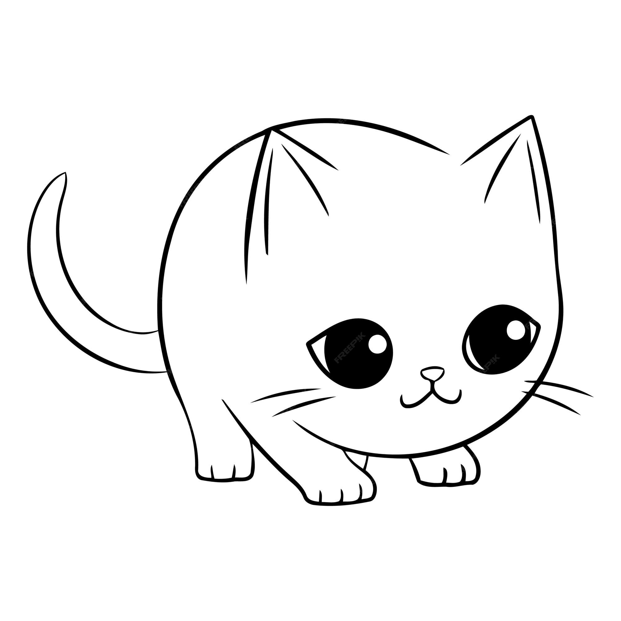 Premium Vector | Cute white cat cartoon vector illustration cute ... Premium Vector | Cute white cat cartoon vector illustration cute ...