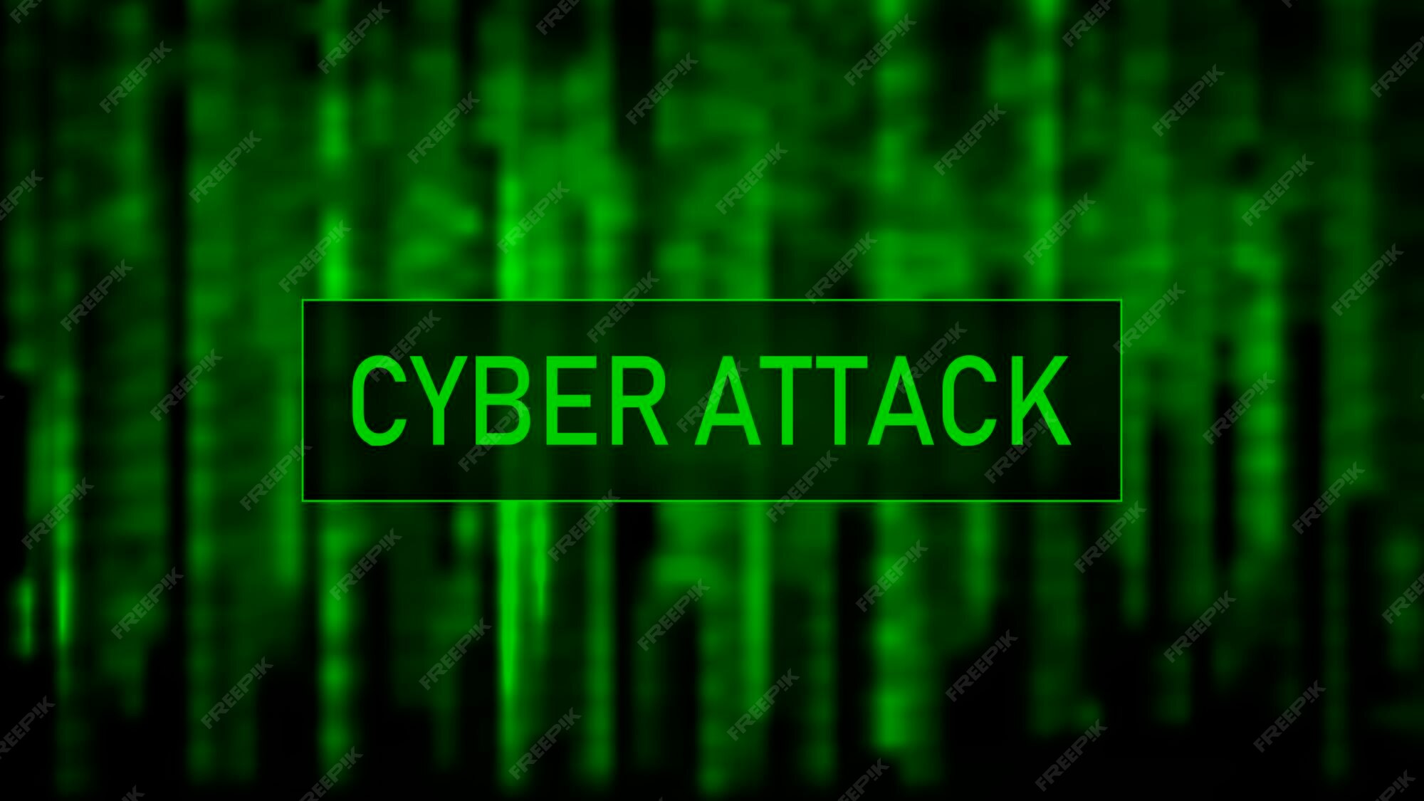Premium Vector | Cyber attack digital background green matrix binary computer code vector ...