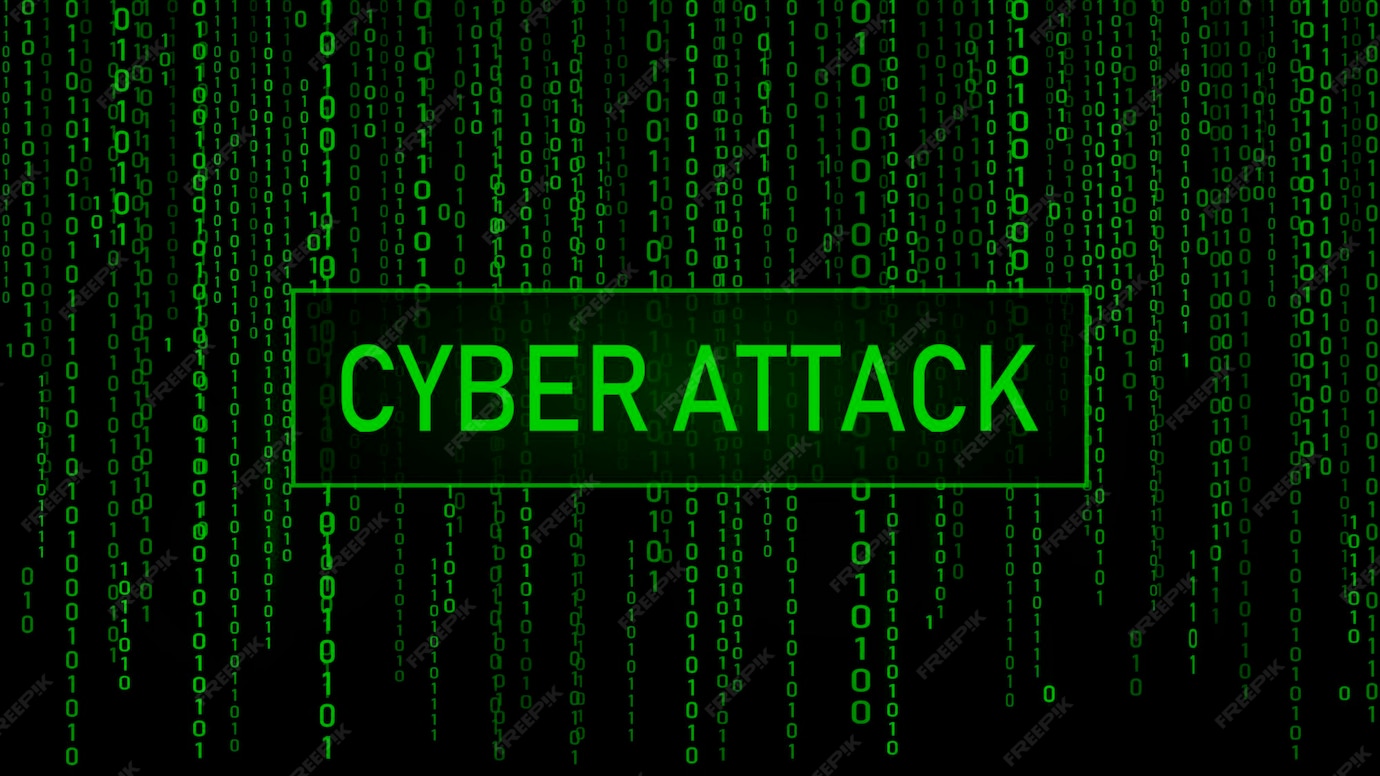 Premium Vector | Cyber attack hacking digital background green matrix binary computer code ...