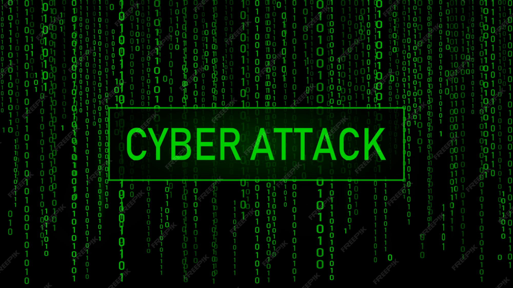 Premium Vector Cyber Attack Hacking Digital Background Green Matrix Binary Computer Code