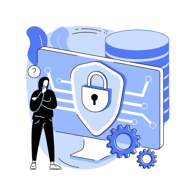 Premium Vector | Cyber security data protection abstract concept vector ... Premium Vector | Cyber security data protection abstract concept vector ...