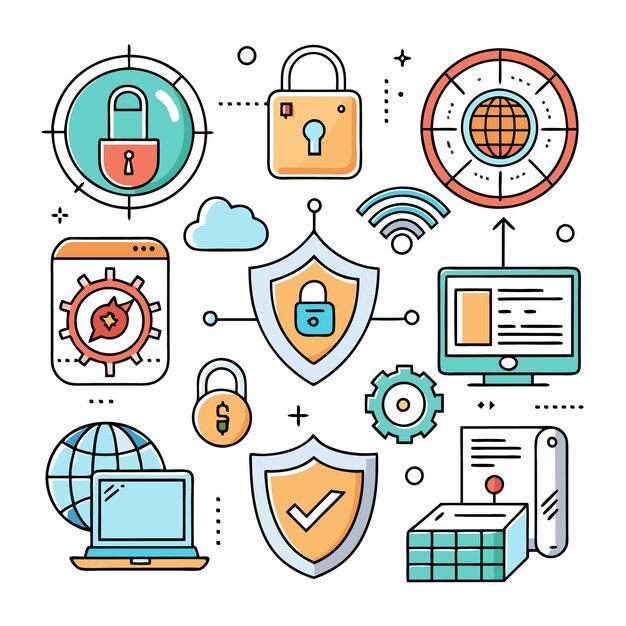 Premium Vector | Cybersecurity Icons Protect Your Digital World Premium Vector | Cybersecurity Icons Protect Your Digital World