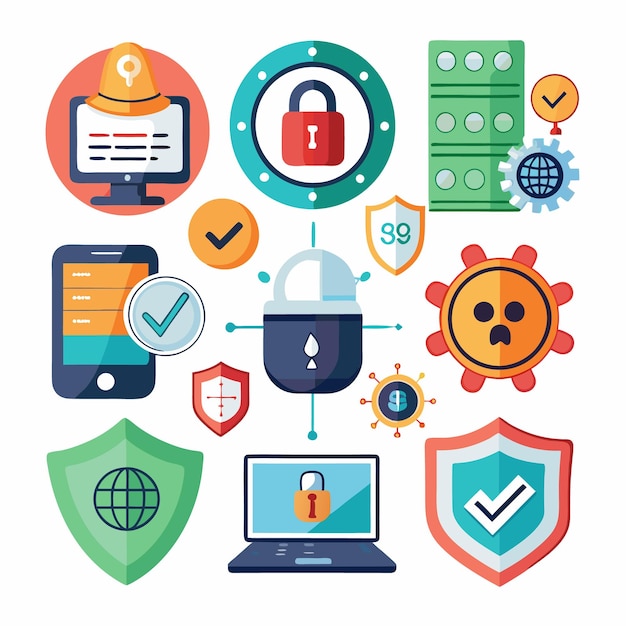 Premium Vector | Cybersecurity Icons Protect Your Digital World Premium Vector | Cybersecurity Icons Protect Your Digital World