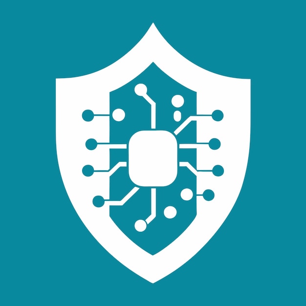 Premium Vector Cybersecurity Shield With Binary Code And Circuit Design