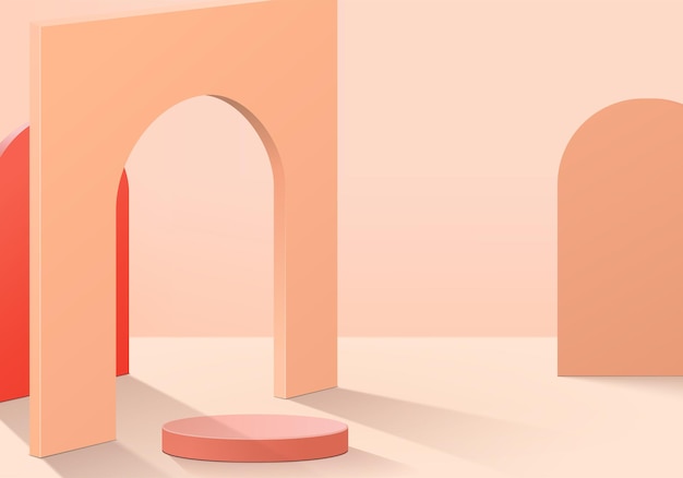 Premium Vector | Cylinder abstract minimal scene with geometric platform. Premium Vector | Cylinder abstract minimal scene with geometric platform.