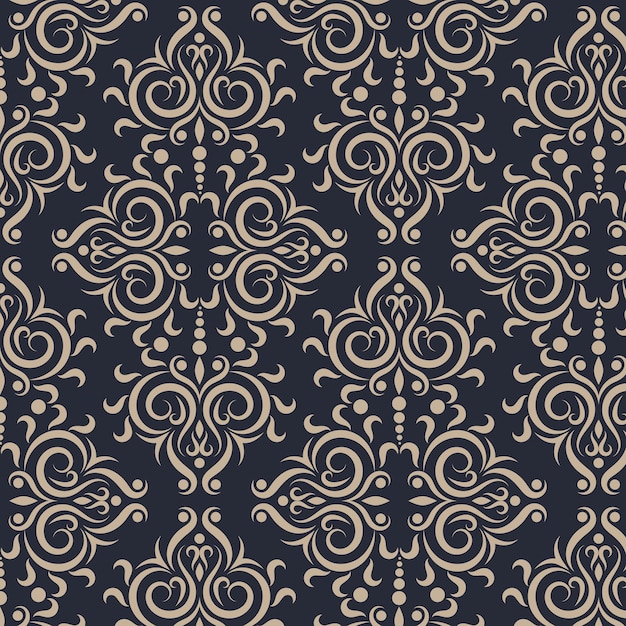 Premium Vector | Damask seamless pattern vector Premium Vector | Damask seamless pattern vector