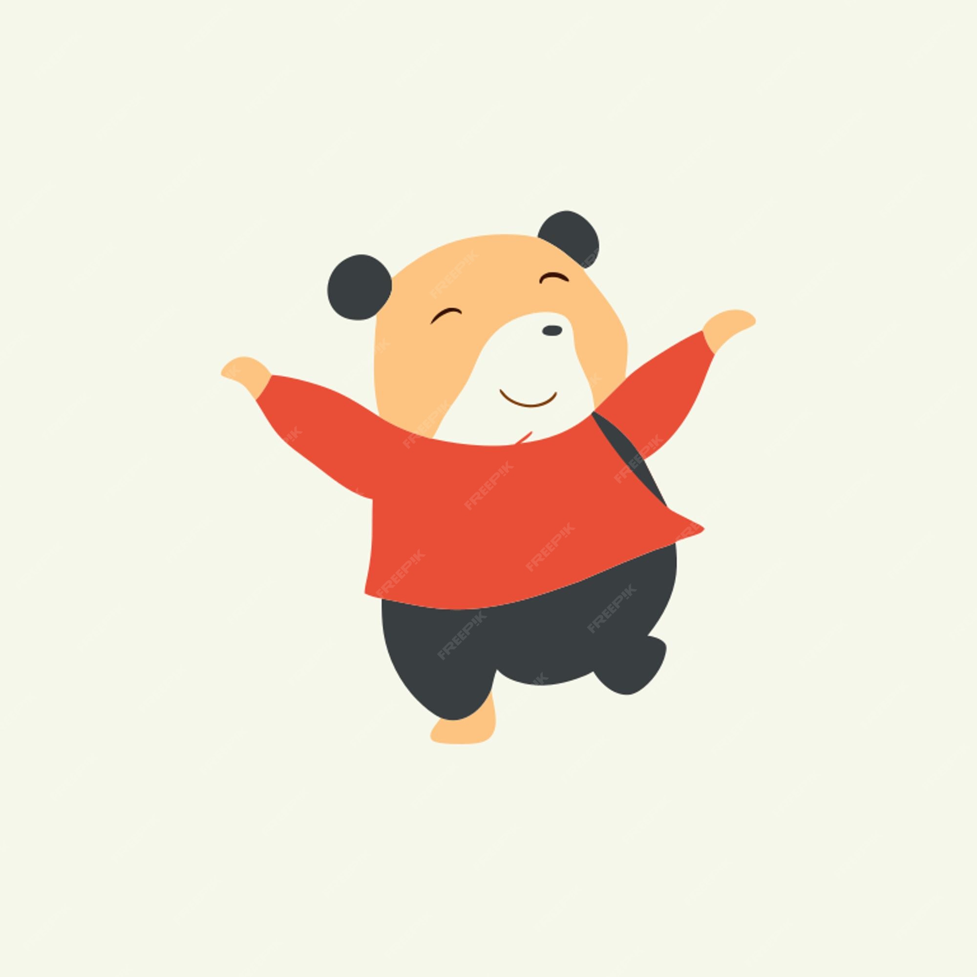 Premium Vector Dancing Winnie The Pooh Vector Illustration
