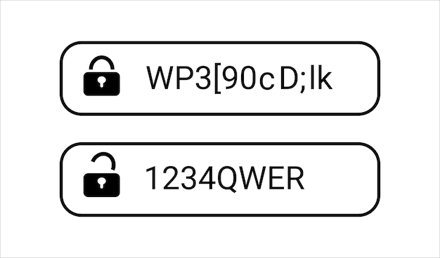 Premium Vector | Dangerous and secure password Weak and unreliable and ... Premium Vector | Dangerous and secure password Weak and unreliable and ...