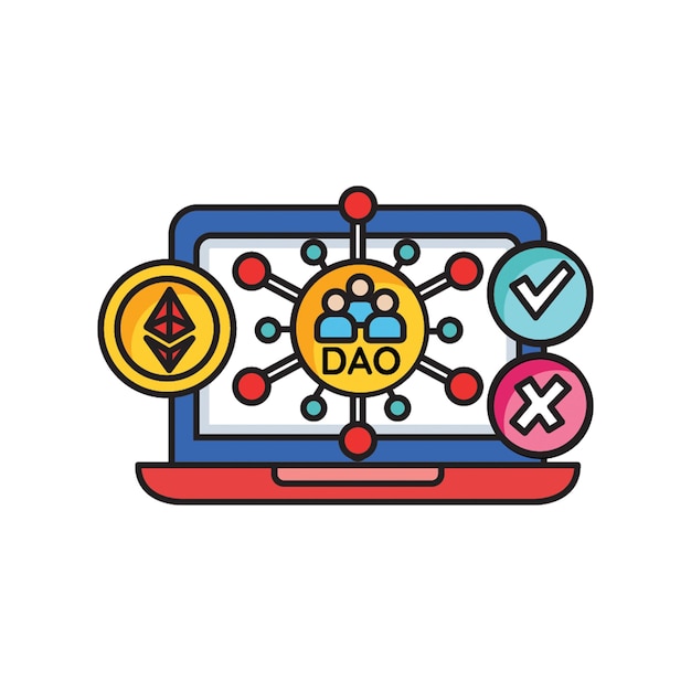 Premium Vector | DAO Decentralized Autonomous Organization Icon Premium Vector | DAO Decentralized Autonomous Organization Icon