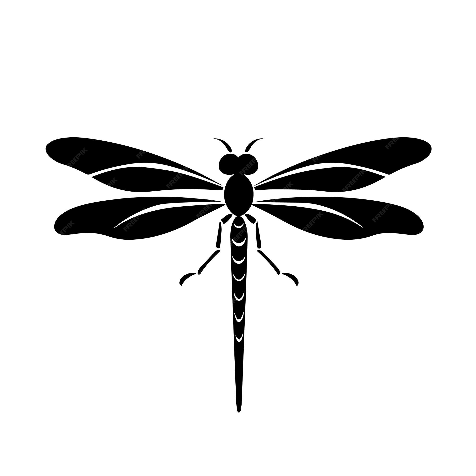 Premium Vector | Daring Dragonfly silhouette vector illustration Daring ... Premium Vector | Daring Dragonfly silhouette vector illustration Daring ...