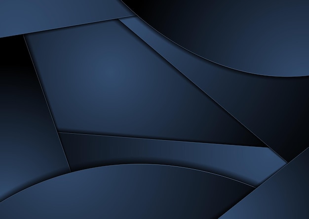 Premium Vector | Dark blue abstract wavy corporate background Premium Vector | Dark blue abstract wavy corporate background