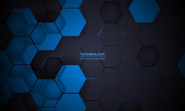 Premium Vector | Dark gray abstract hexagonal technology background Premium Vector | Dark gray abstract hexagonal technology background