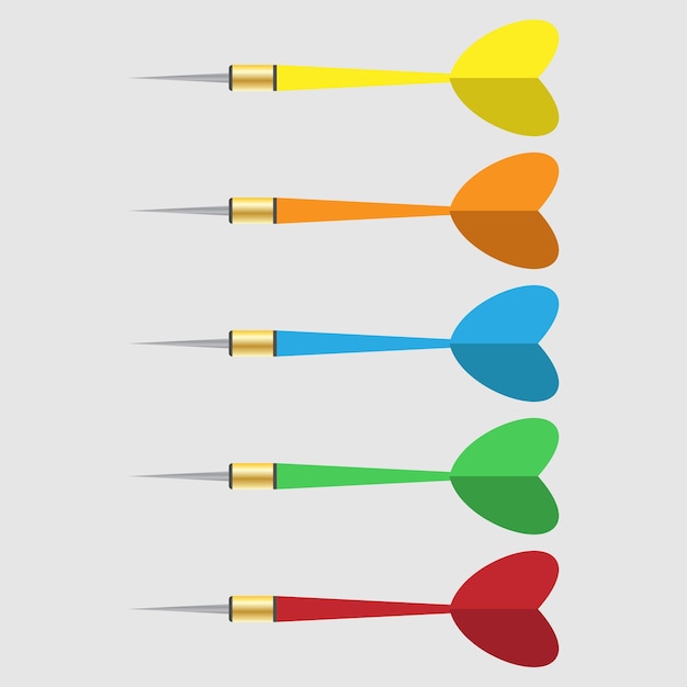 Premium Vector | Dart arrow game set Premium Vector | Dart arrow game set