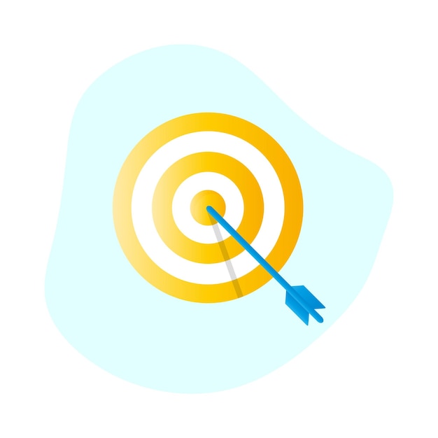 Premium Vector | Dart board target with arrow flat design Premium Vector | Dart board target with arrow flat design
