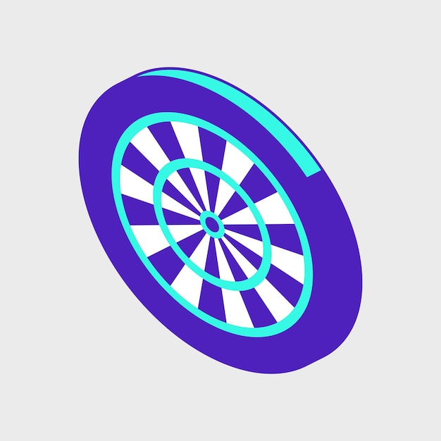 Premium Vector | Dartboard target isometric vector illustration Premium Vector | Dartboard target isometric vector illustration